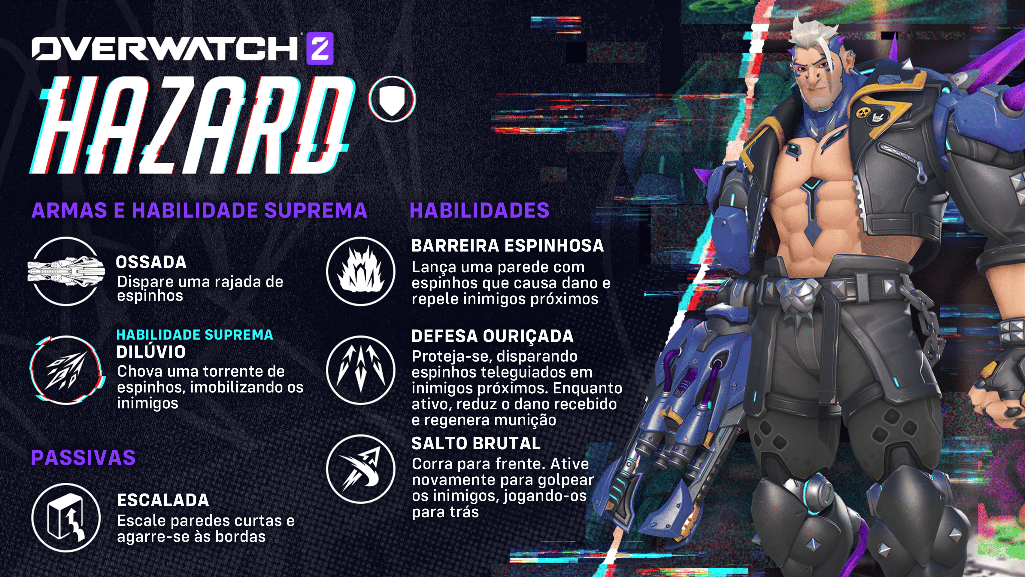 Hazard, o novo herói Tanque de OW2, aparece neste fim de semana para ...